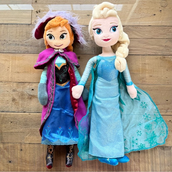Disney | Toys | Elsa And Anna Plush Dolls Disney Frozen | Poshmark